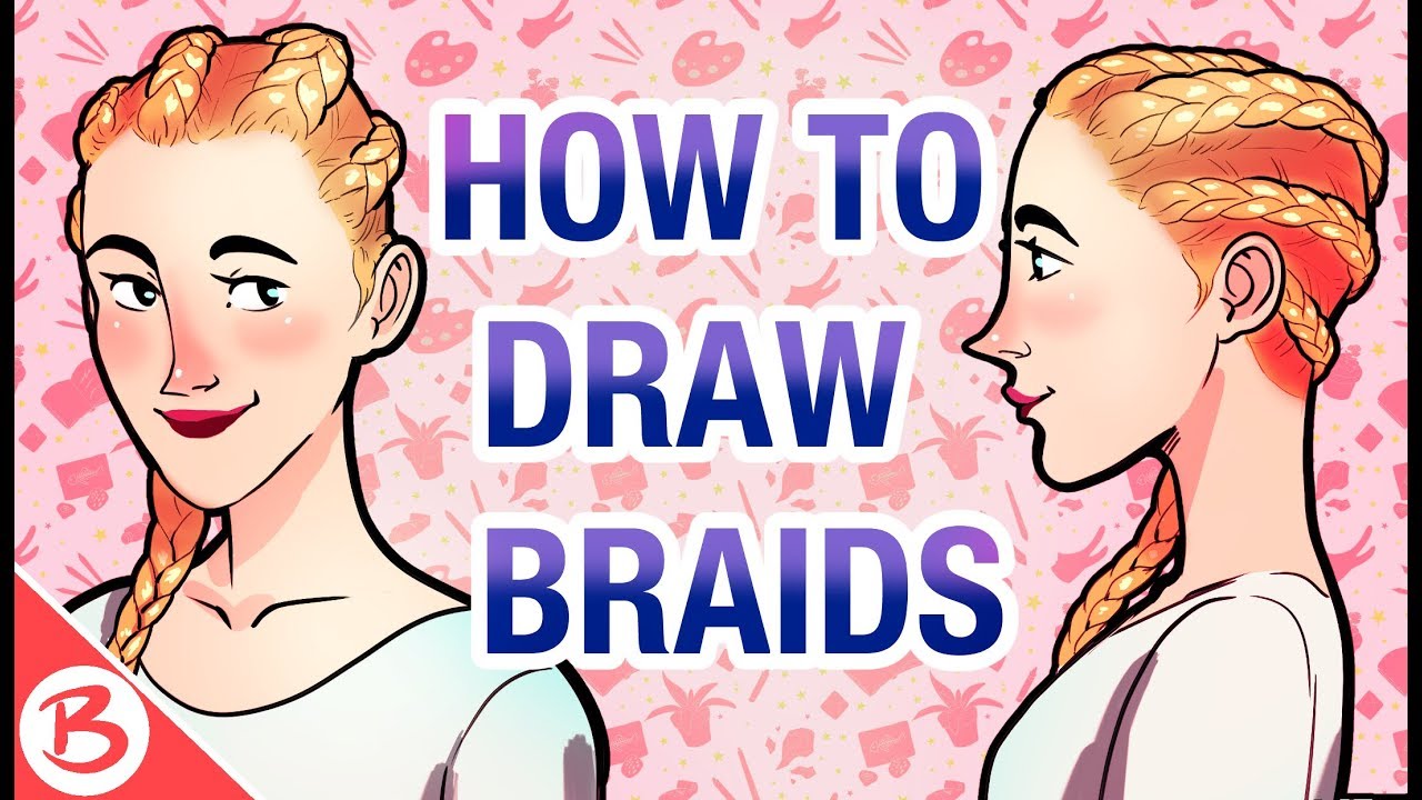 HOW TO DRAW BRAIDS IN HAIR - SUPER EASY - ART DRAWING TUTORIAL - YouTube