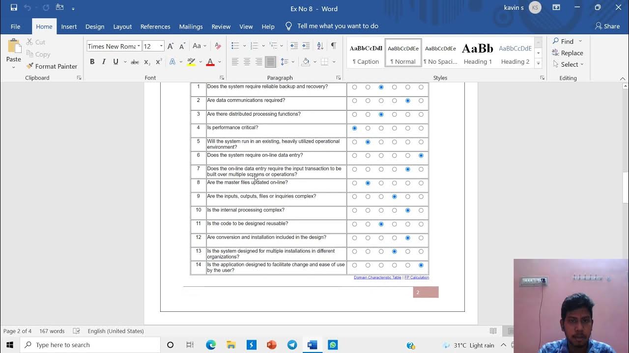 Estimation of project size using function point FP for calculation - YouTube