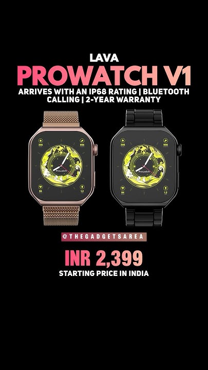 Lava ProWatch V1 Launched in India #lavaprowatch #lavawatch - YouTube