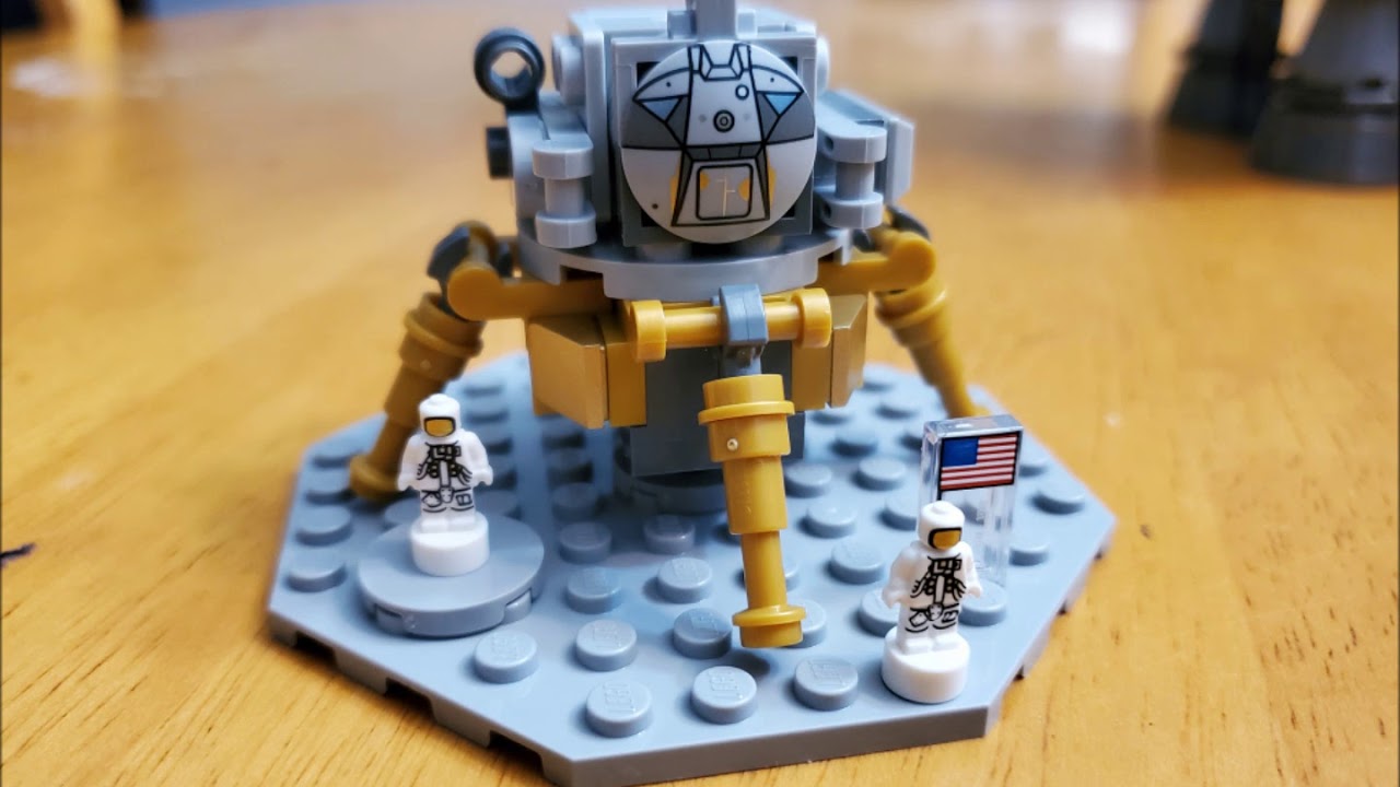 My LEGO Apollo 11 Saturn V rocket and moon lander builds - YouTube