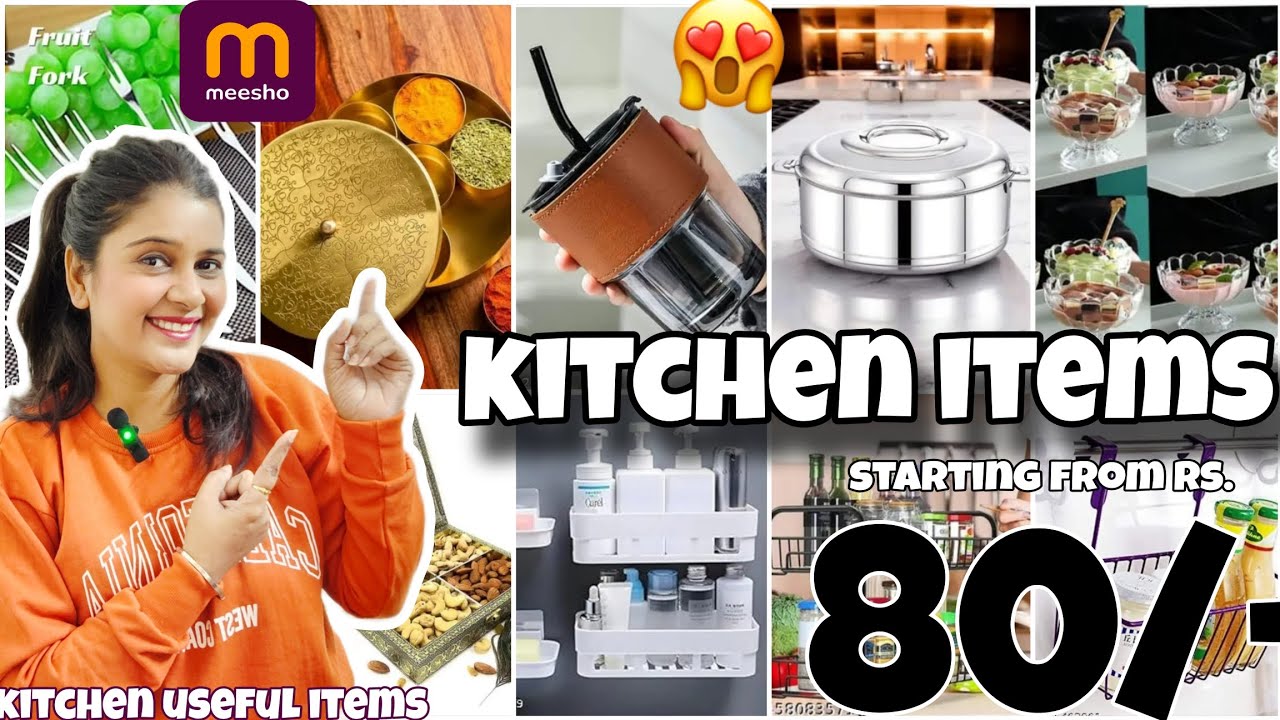 Meesho Haul | Meesho kitchen haul | 🤩 Starts At Rs 80 😲 | Daily Used Items | Prisha Chics - YouTube