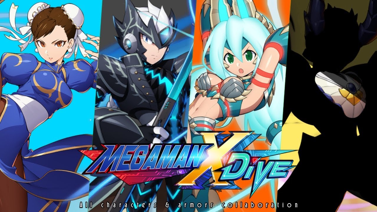 《MegaMan X Dive》All characters and armors from SF, MH & DMC5 ...