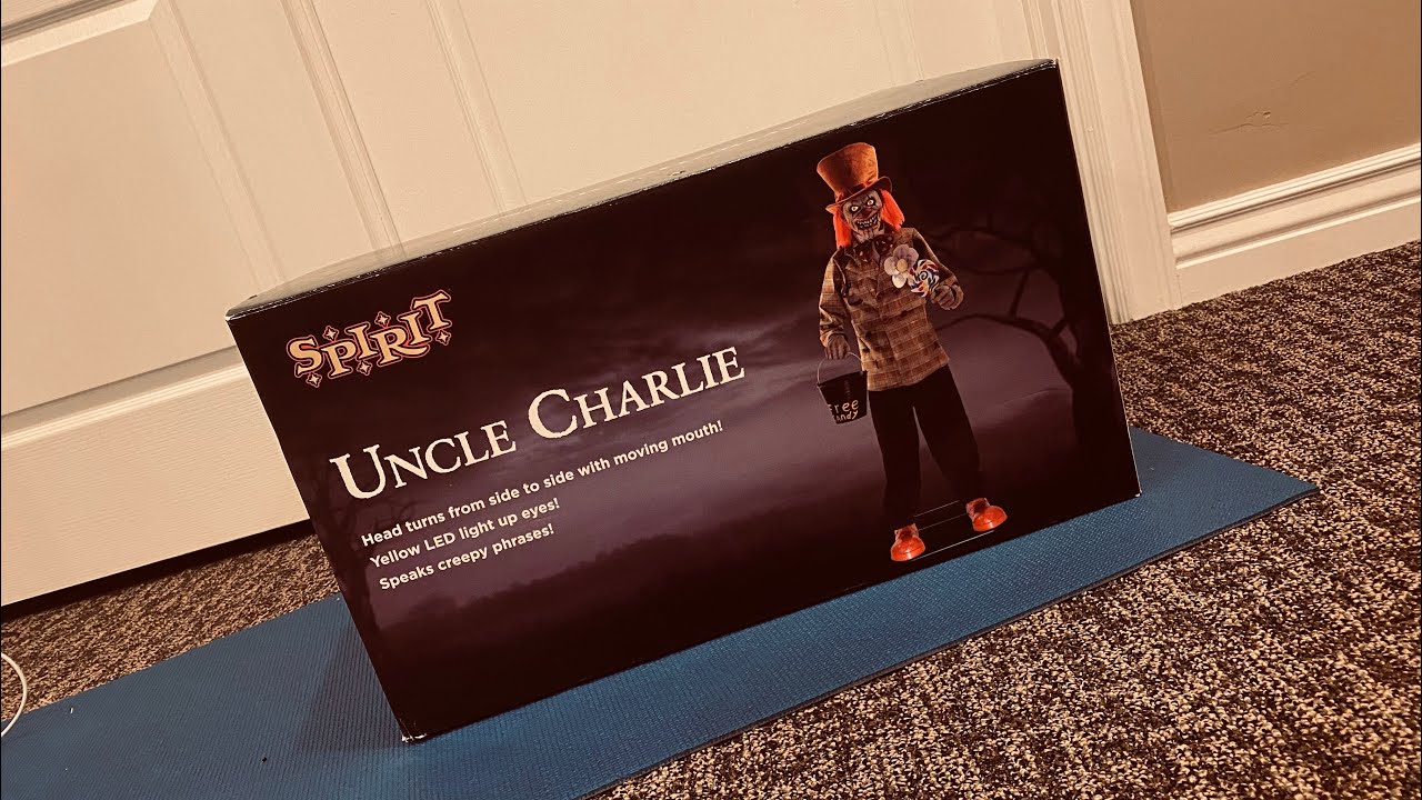 Uncle Charlie Unboxing/Setup - Spirit Halloween 2020 Animatronic - YouTube