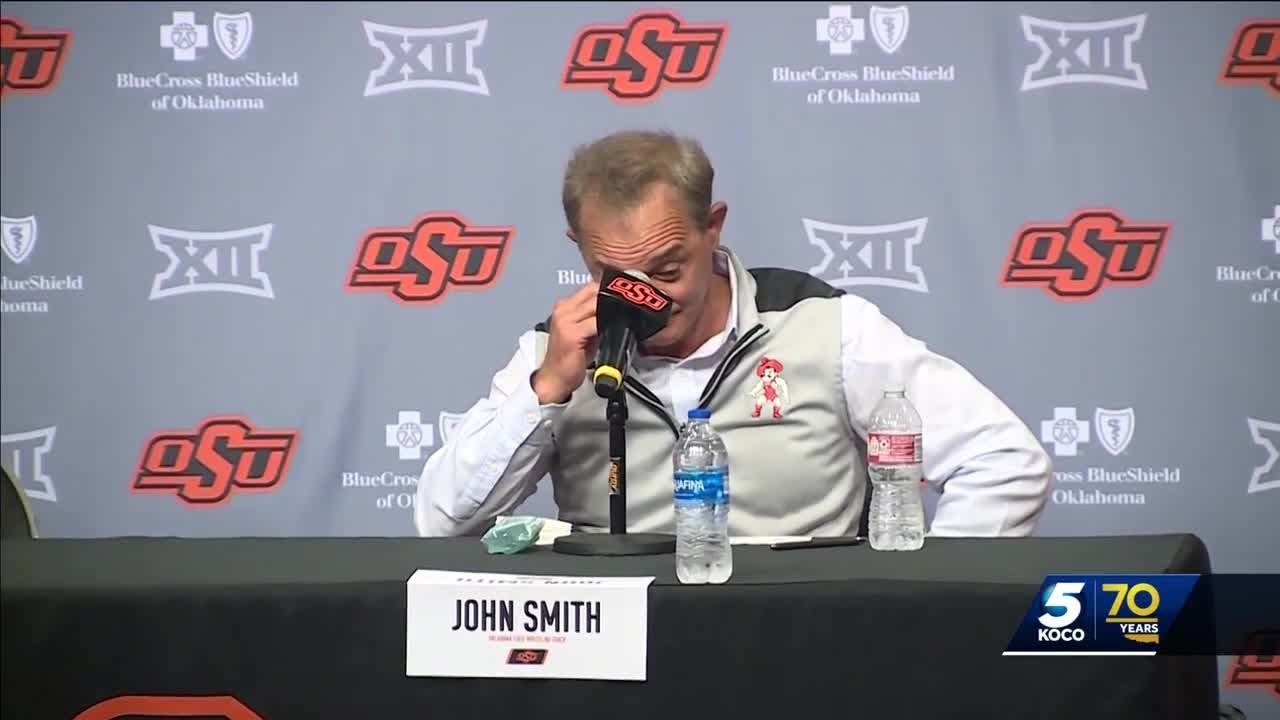 Longtime OSU wrestling coach John Smith gives emotional farewell ...