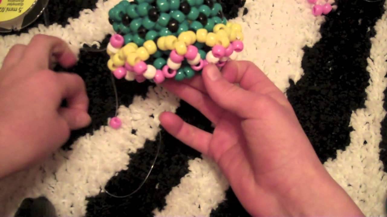 How to make kandi: UFO cuff - YouTube