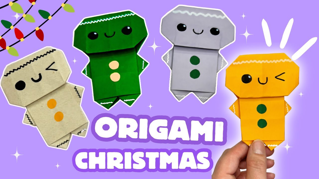Origami Gingerbread Man - Ideas for Christmas Deco - YouTube