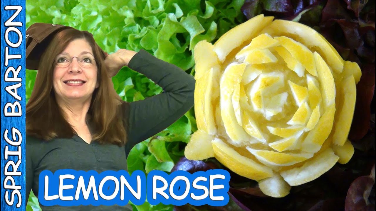 Food Art 13: LEMON ROSE! Sprig Barton's Fruit and Vegetable Carving ...