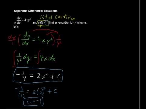 How to Solve Separable Differential Equations - Calculus Tips - YouTube