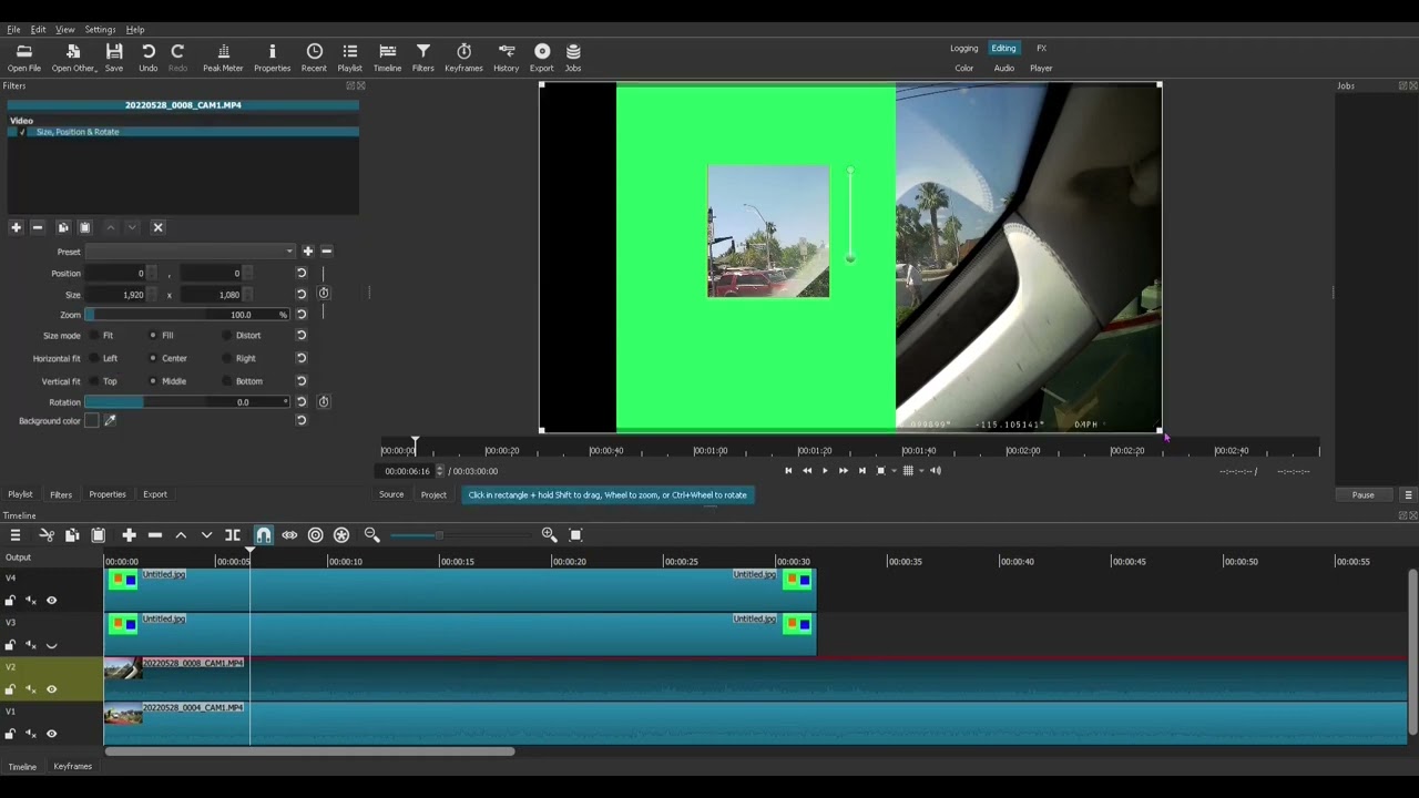 Shotcut Tutorial 2022 - Multiple Chroma Key Green Screen - YouTube