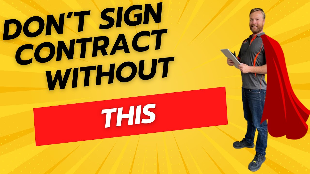 DON'T SIGN YOUR NEW HOUSE CONTRACT WITHOUT THIS CLAUSE IN PERTH - YouTube