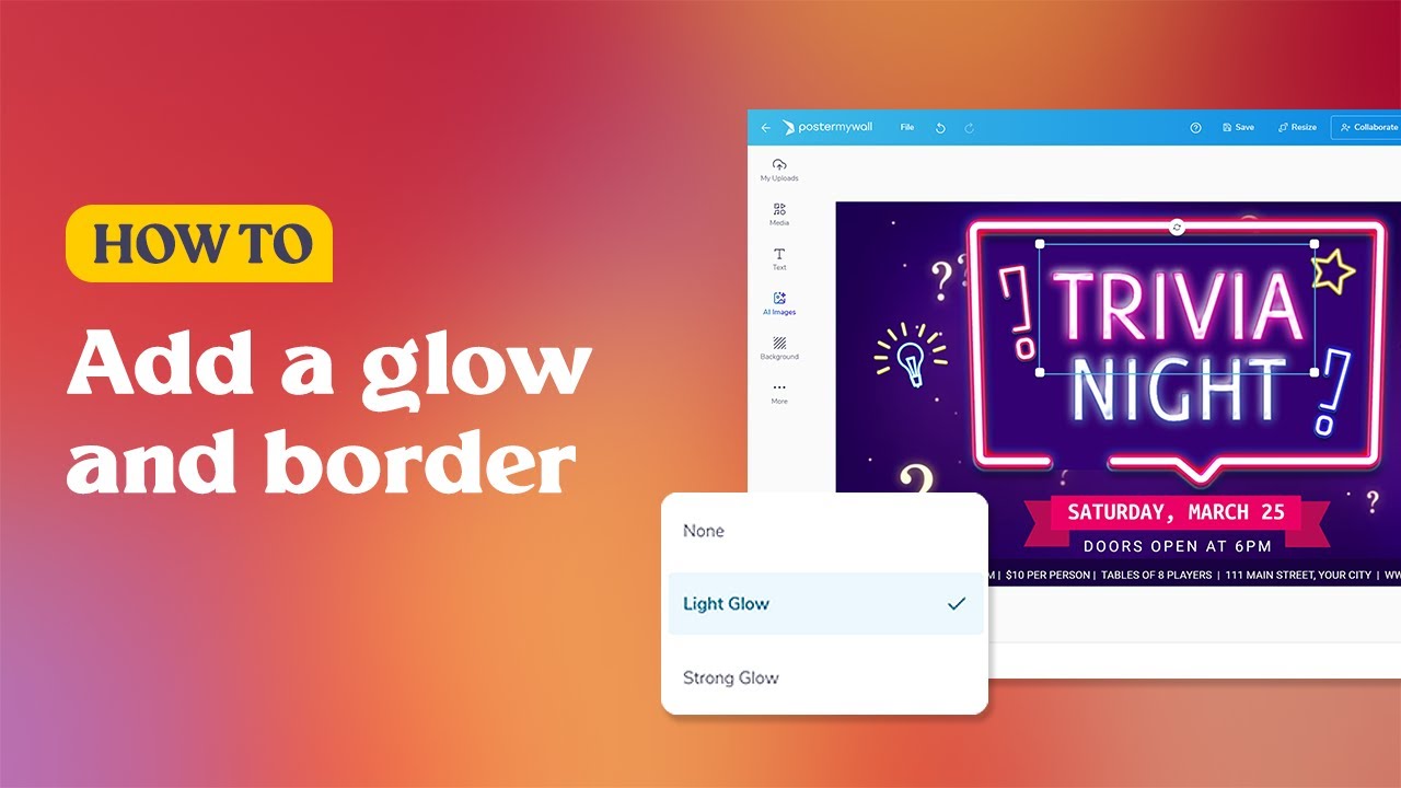 How to Add Glow and Border to Your Designs - YouTube