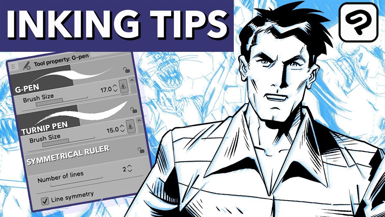 Inking Tips for Comics: Inking Comics in Clip Studio Paint - YouTube