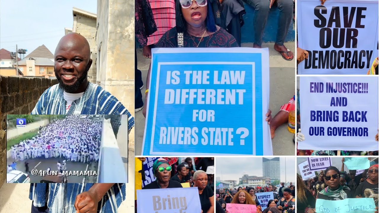 Massive women protest in Rivers state - YouTube