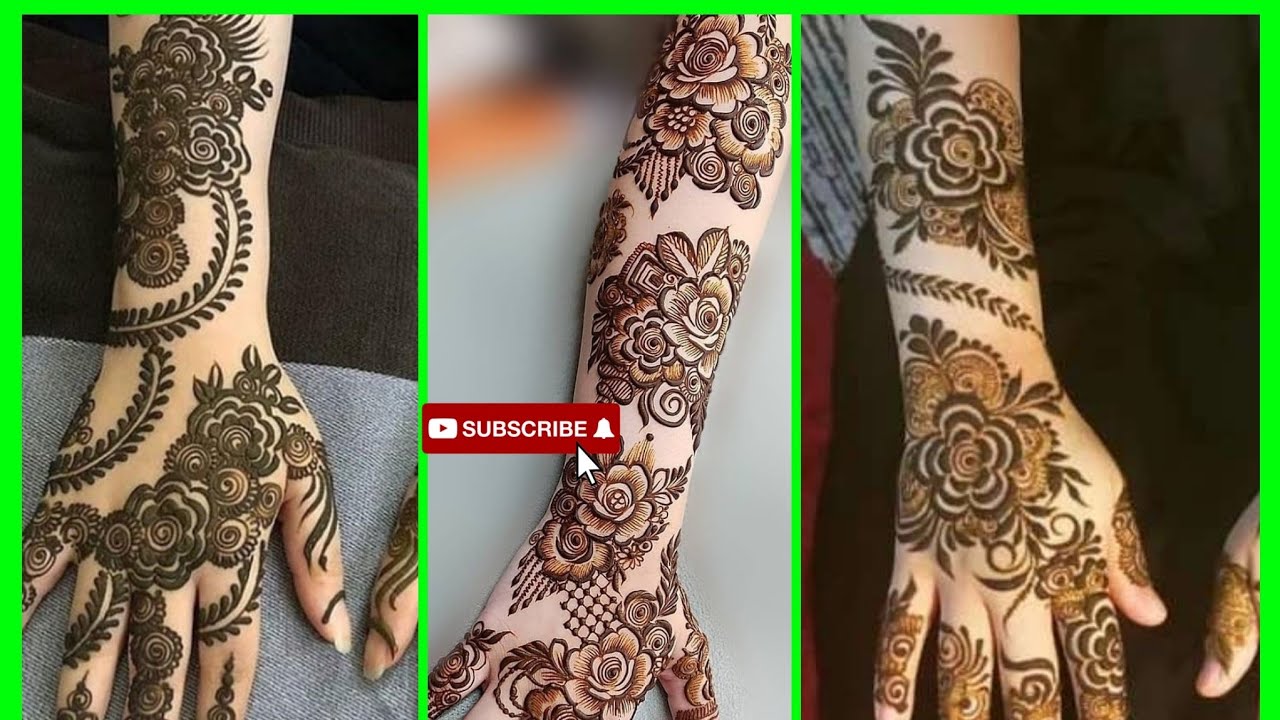 3 peatals Arabic Rose designs 2021 || Rose Henna design| Most besutiful ...