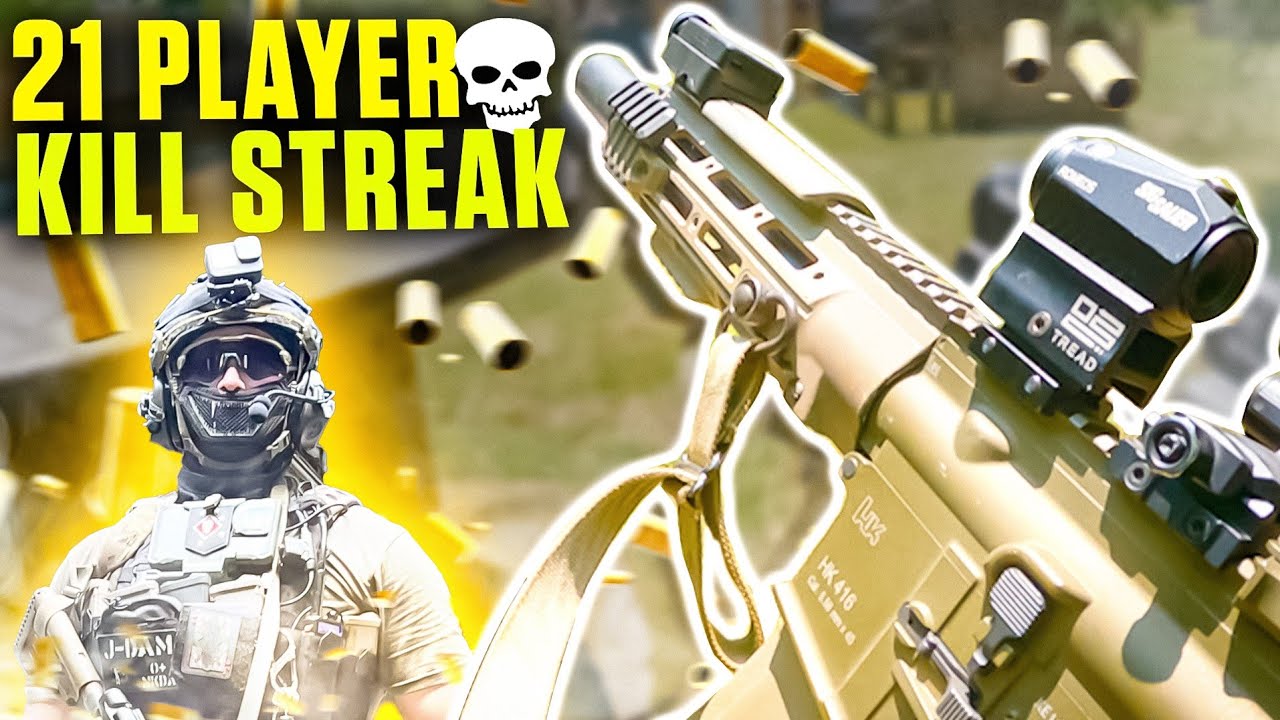 INSANE 21 PLAYER KILLSTREAK - 3K SUBSCRIBER GIVEAWAY (HK 416 GAMEPLAY ...