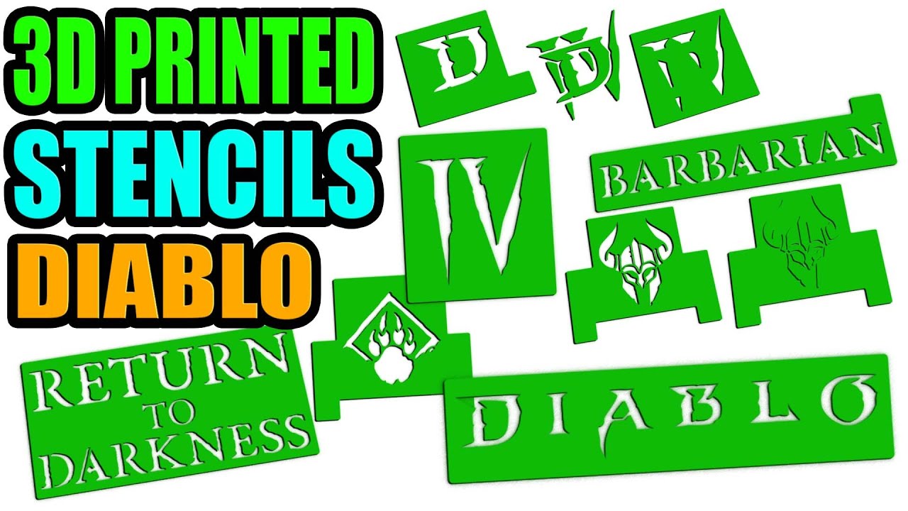 3D Printed Stencils - Diablo - YouTube