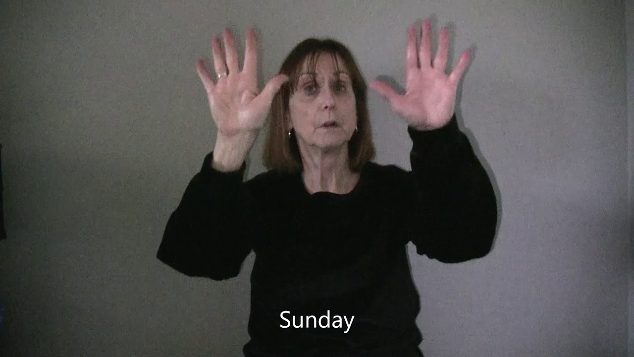 ASL 1 Unit 6 Sign for "Sunday" including fingerspelling - YouTube
