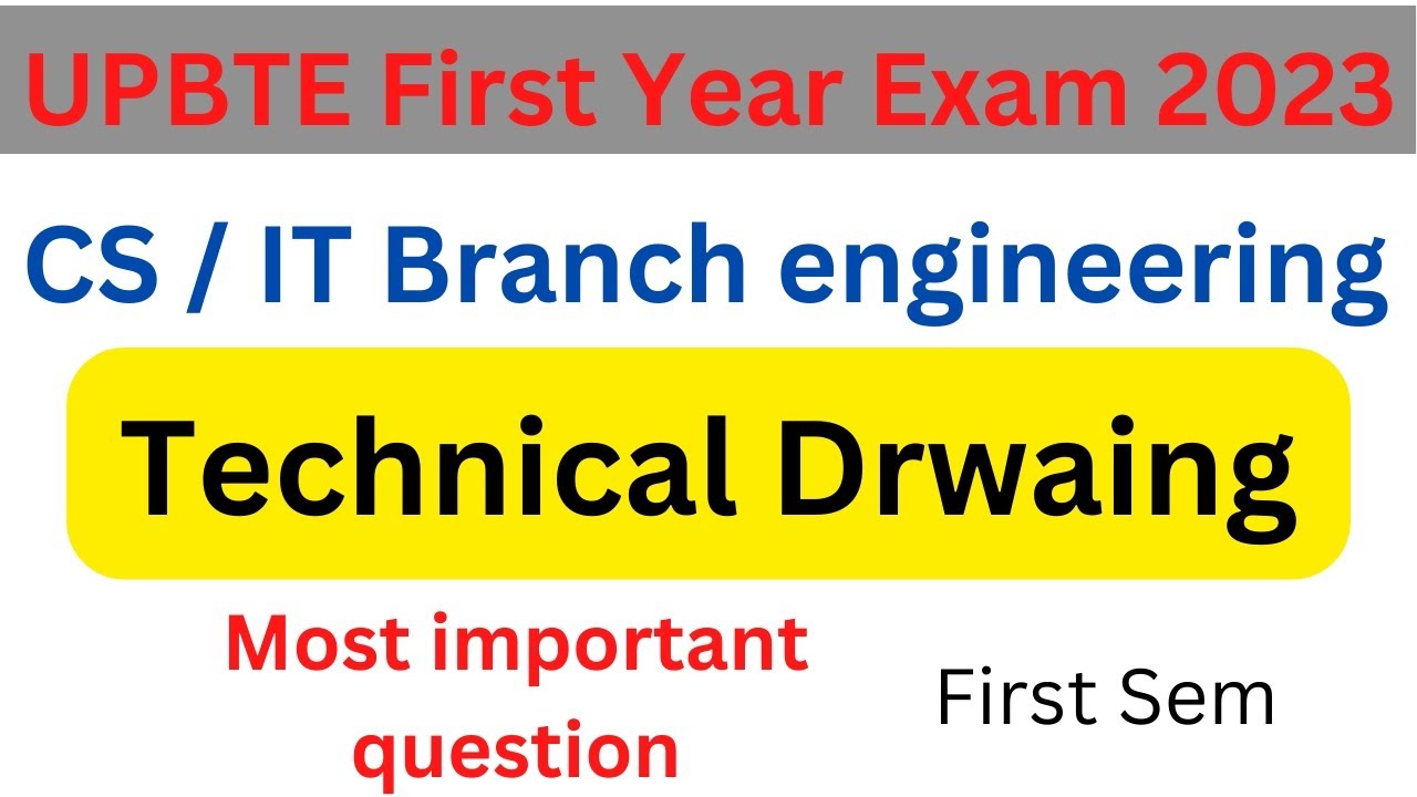 technical drawing most important question| polytechnic first semester ...