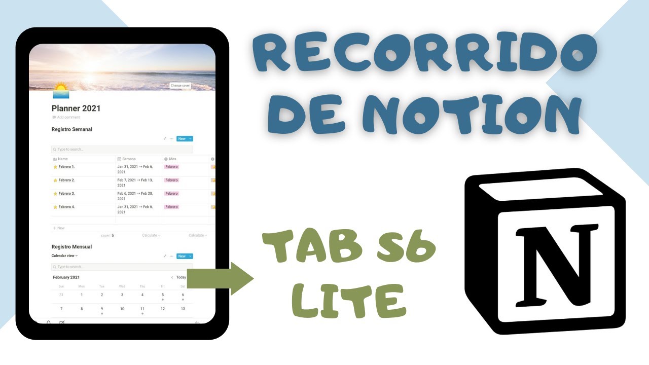 NOTION - TAB S6 LITE, TAB S6, TAB S7, IPAD. - YouTube