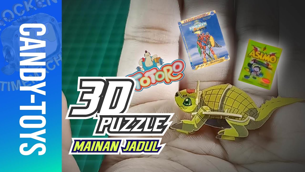 nostalgia Hadiah dari snack dan permen jadul, 3D Puzzle kinoman, totoro ...