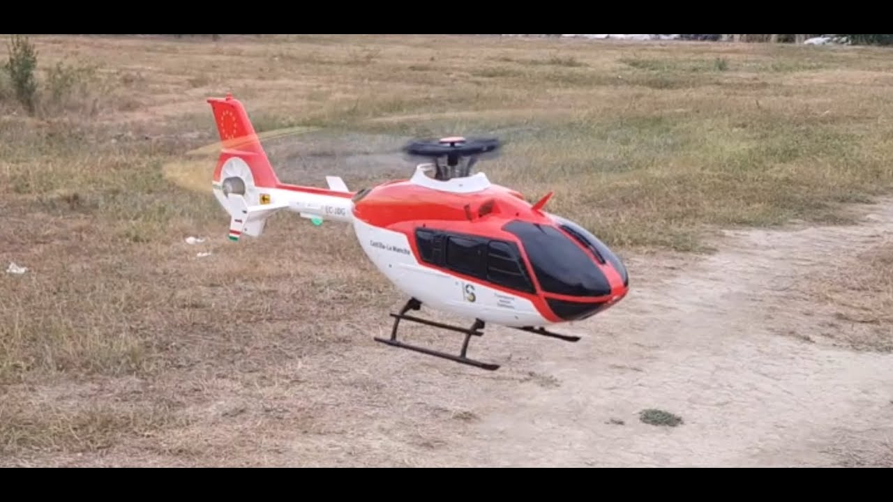E-135 RC helicopter flight part 1. (2023. ) 720p. HD. - YouTube