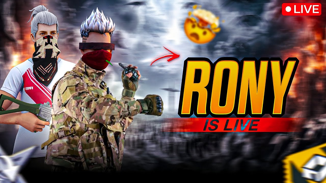 [ LIVE ] 🔴 FREE FIRE LIVE🔴RANK PUSH WITH TEAM CODE😍 FF🤞👑-GARENA FREE FIRE | RONY GAMING IS LIVE🔴 ...