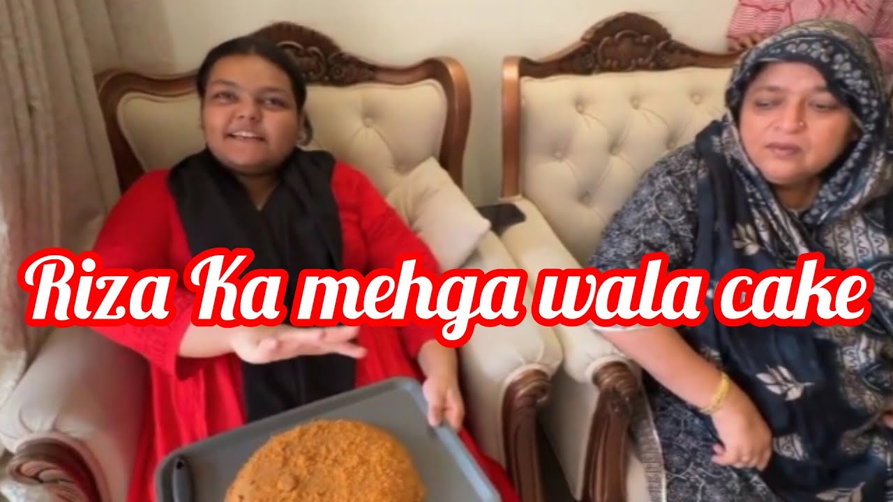 Finally Mumbai A ge 😍Riza Ne 3Din Mai mahanga wala cake banya 🎂 ...