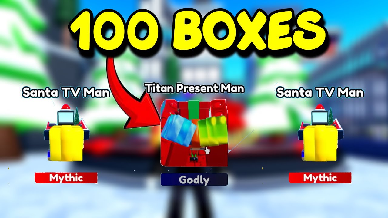 🍀OPENING *100* CHRISTMAS BOXES (TOILET TOWER DEFENSE) - YouTube