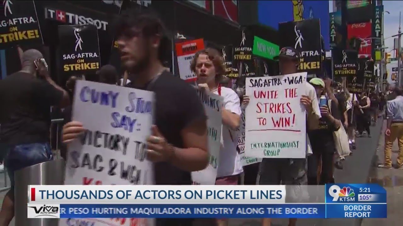 Actors on picket lines - YouTube