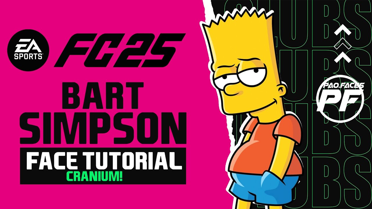 EA FC 25 BART SIMPSONS FACE CRANIUM - Pro Clubs Face Creation - CAREER ...