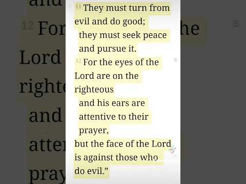 1 Peter chapter 3 verses 11-12 - YouTube