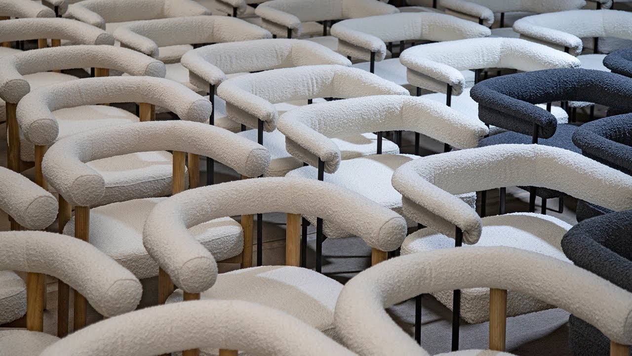 Mass production of two upholstered chairs - Jonafurniture - YouTube