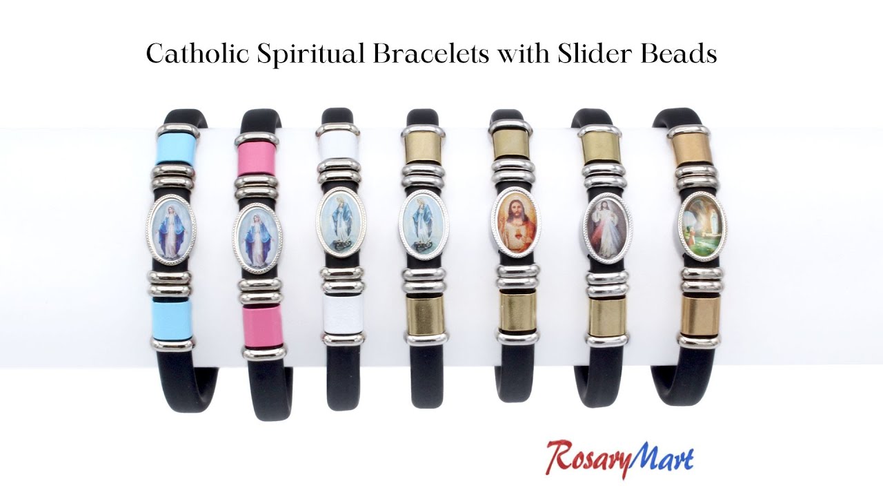 RosaryMart Catholic Spiritual Bracelets with Slider Beads - YouTube