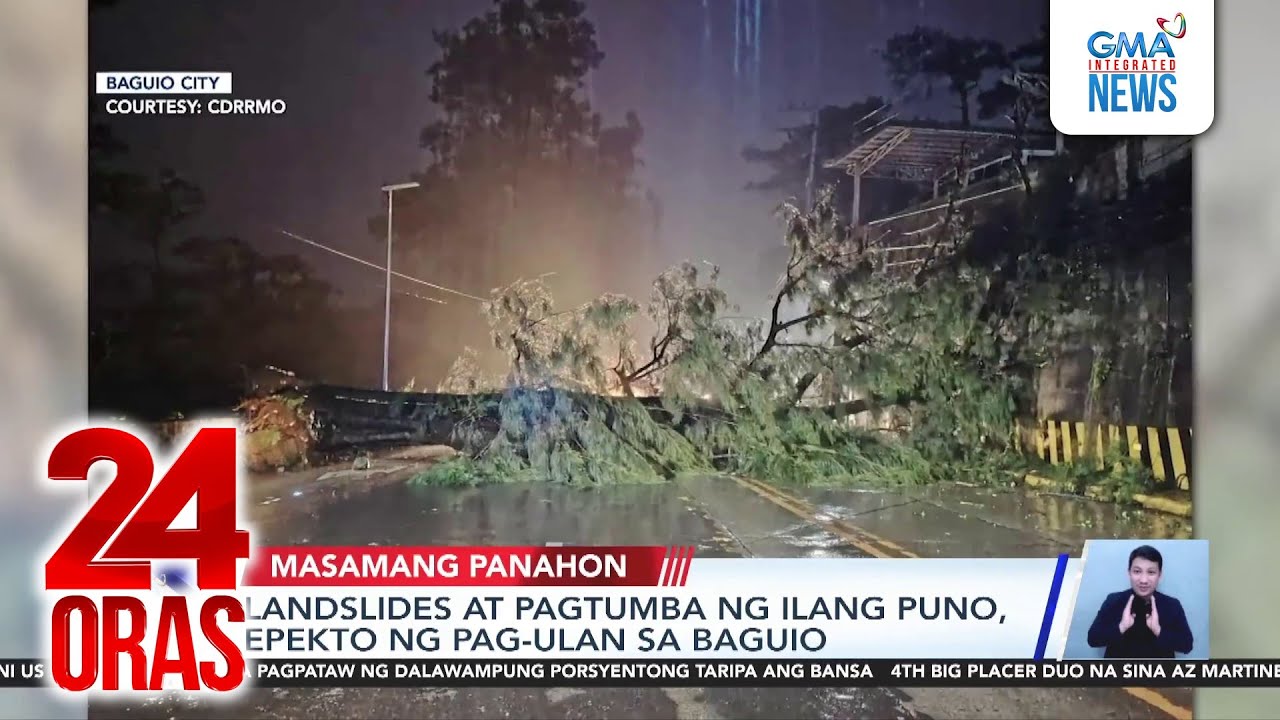 Landslides at pagtumba ng ilang puno, epekto ng pag-ulan sa Baguio; OCD ...