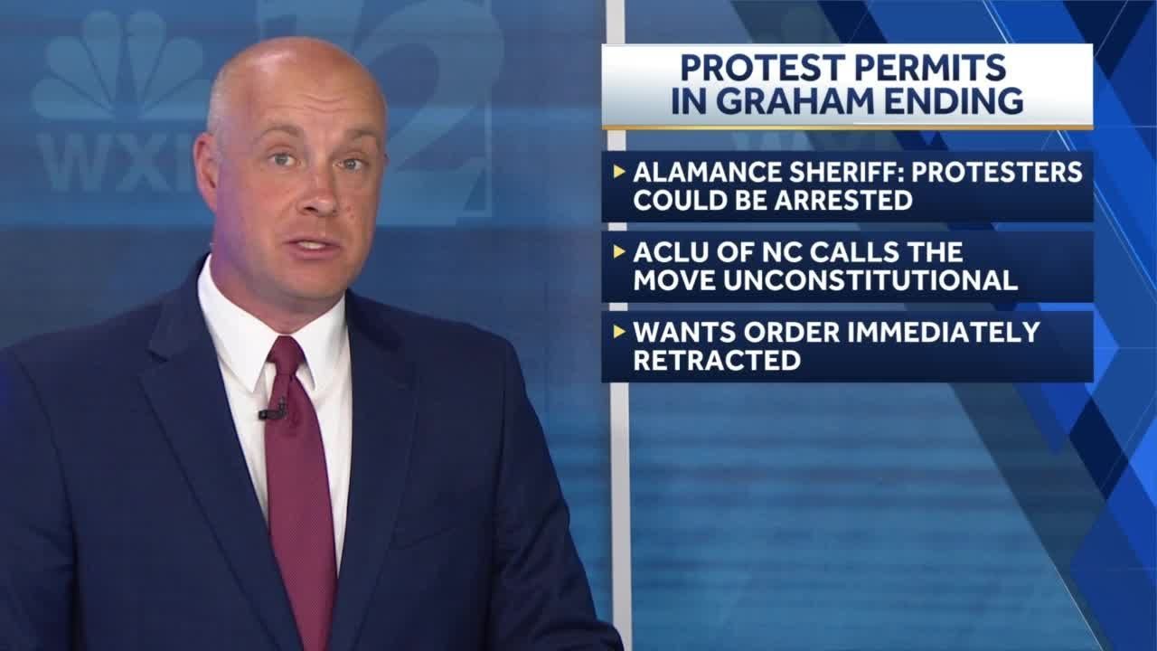 Protest permits in Graham ending - YouTube