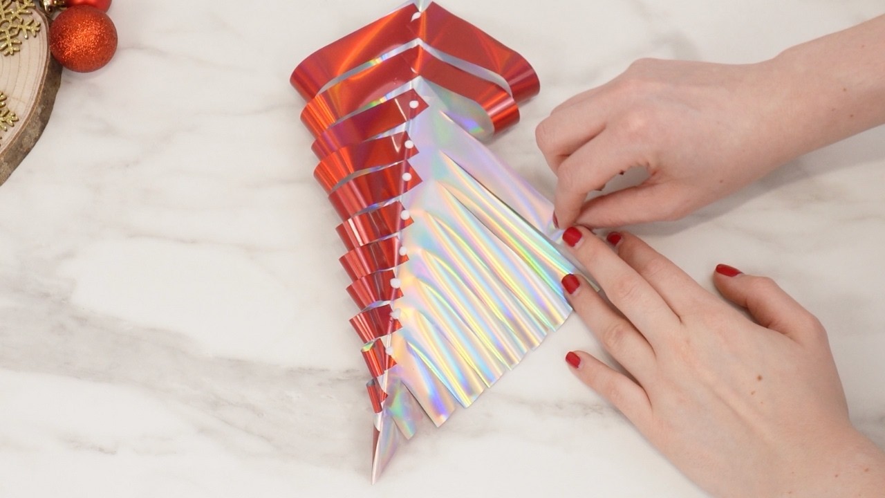 Cut strips from foil and create a unique decoration - YouTube