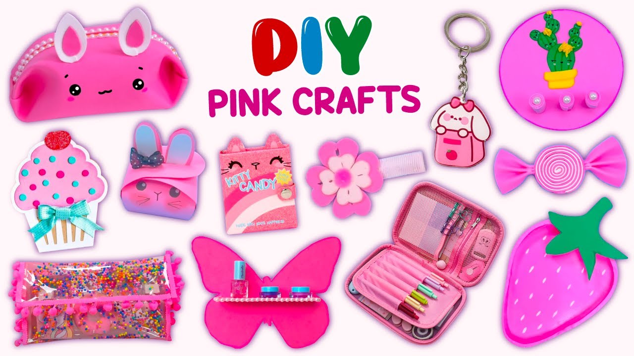 14 DIY PINK CRAFTS - Cute School Supplies - Room Decor and more… #pink ...
