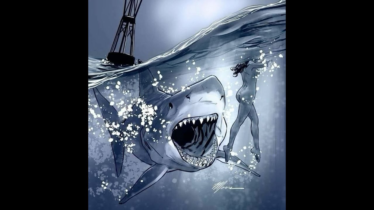 JAWS - Opening scene Novel/Movie combined - YouTube