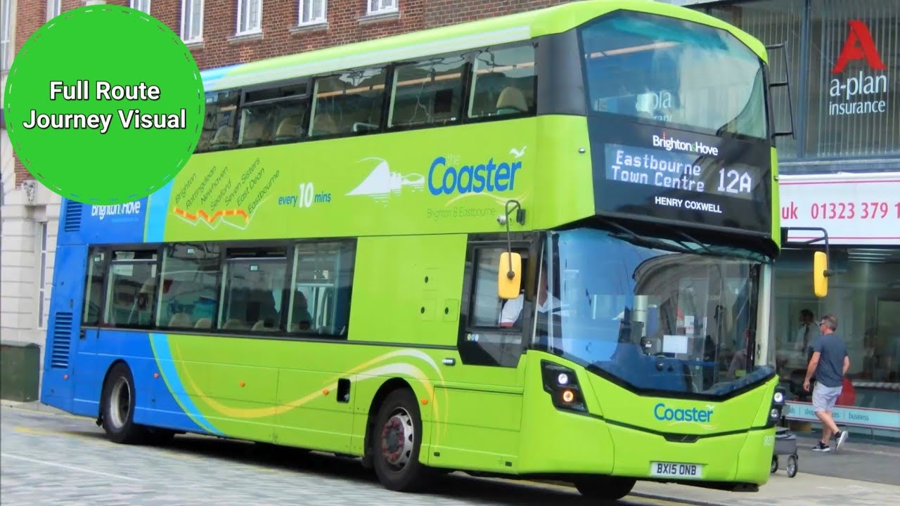 Brighton & Hove Coaster 12A Full Route Journey Visual- Brighton Station ...