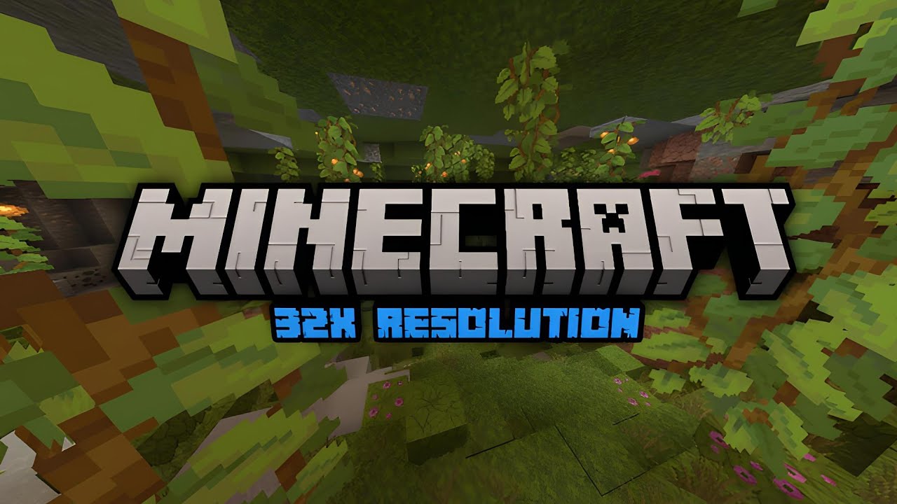 Minecraft But Texture Are 32x Resolution.. - YouTube