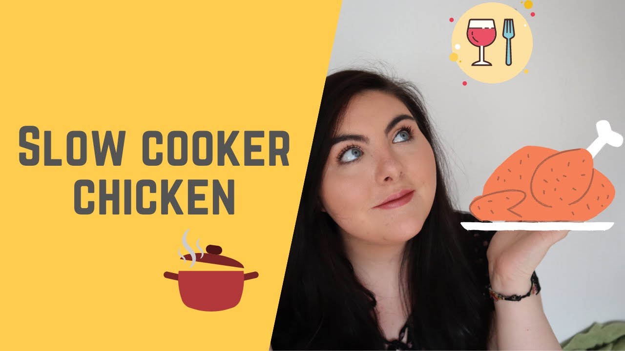 COOKING ON A STUDENT BUDGET / Slow cooker chicken / Cheap student meal ...