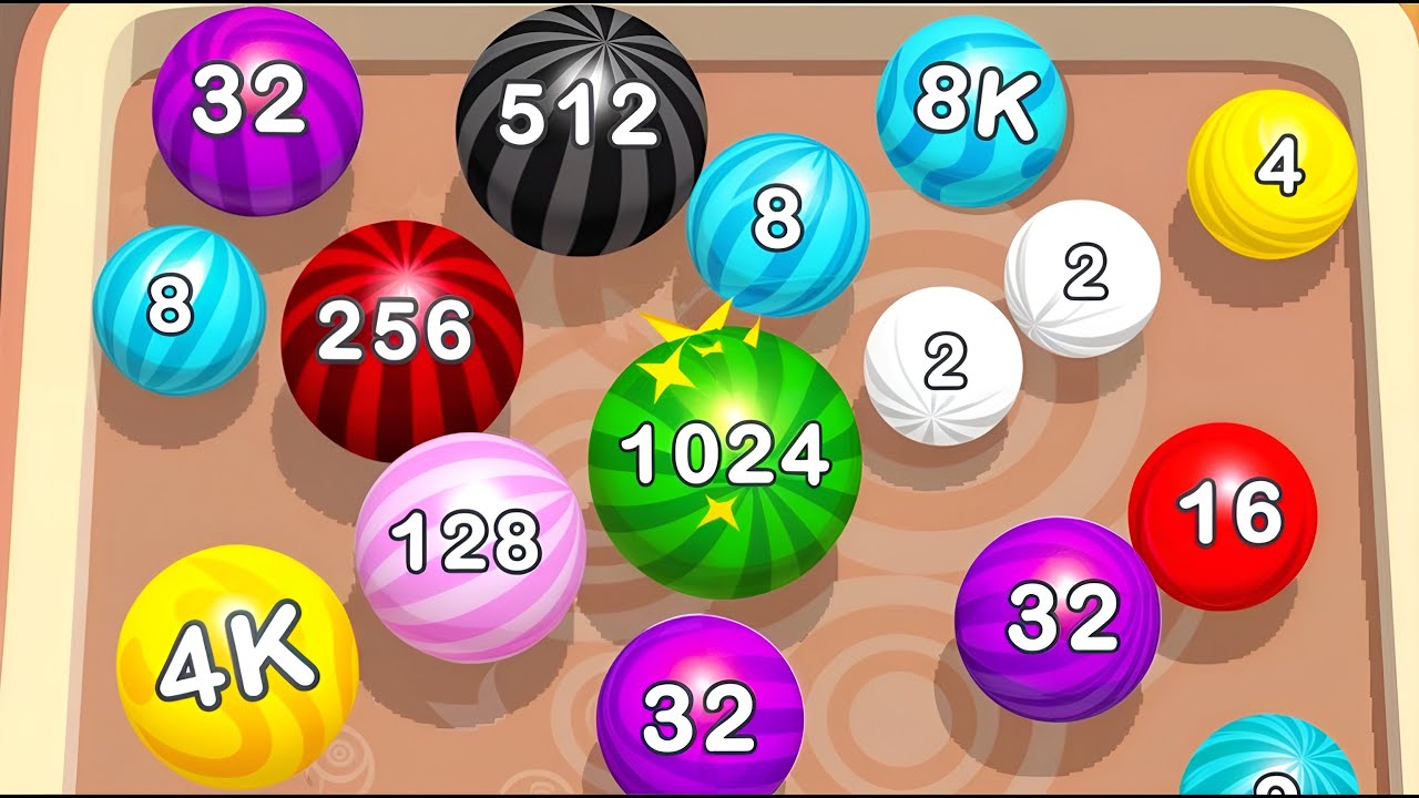 Merge Pool 2048 : Merge Ball 2048 - Level Up balls & ASMR GAMEPLAY ...