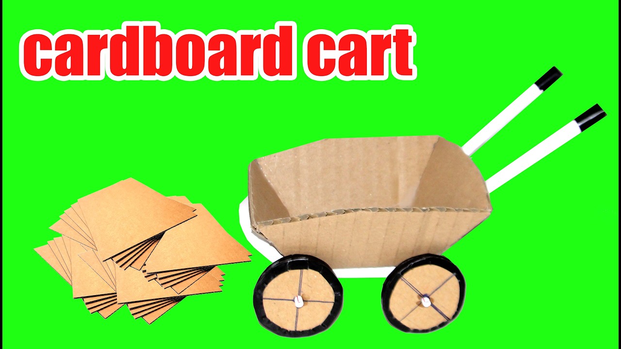 How to make a cardboard cart?diy wheelbarrow - YouTube