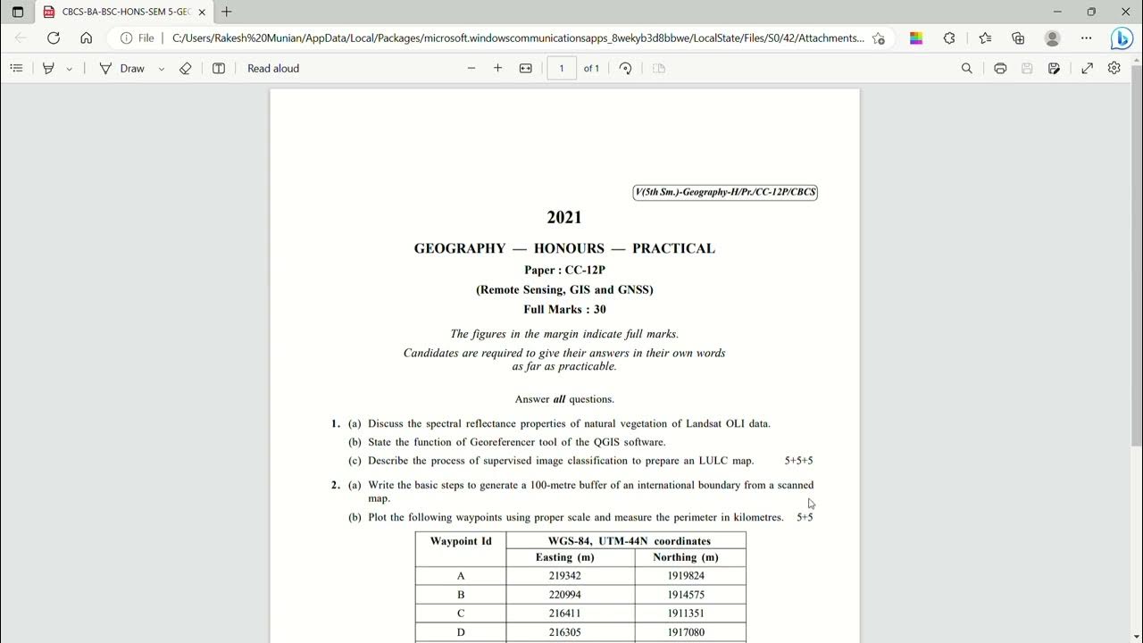 CALCUTTA UNIVERSITY CU CBCS BA BSC HONS SEM 5 GEOGRAPHY CC12 calcutta-university-cu-cbcs-ba-bsc-hons-sem-5-geography-cc12