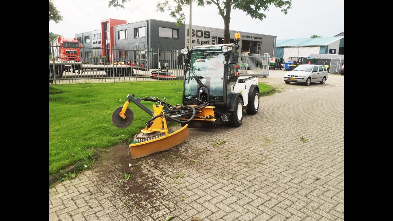 Multihog CX Tractor with Becx Weed Brush - YouTube