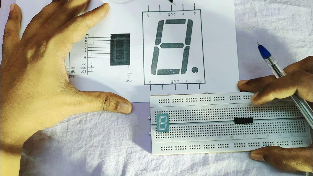 7 Segment Display Driver Circuit using IC 4026 by Hobbykit - YouTube