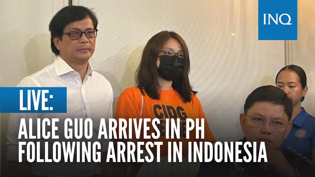 LIVE: Alice Guo arrives in PH following arrest in Indonesia - YouTube