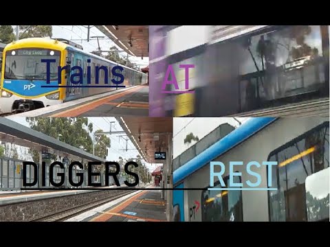 V/Line trains and Metro trains at Diggers Rest- Australian Trains ...