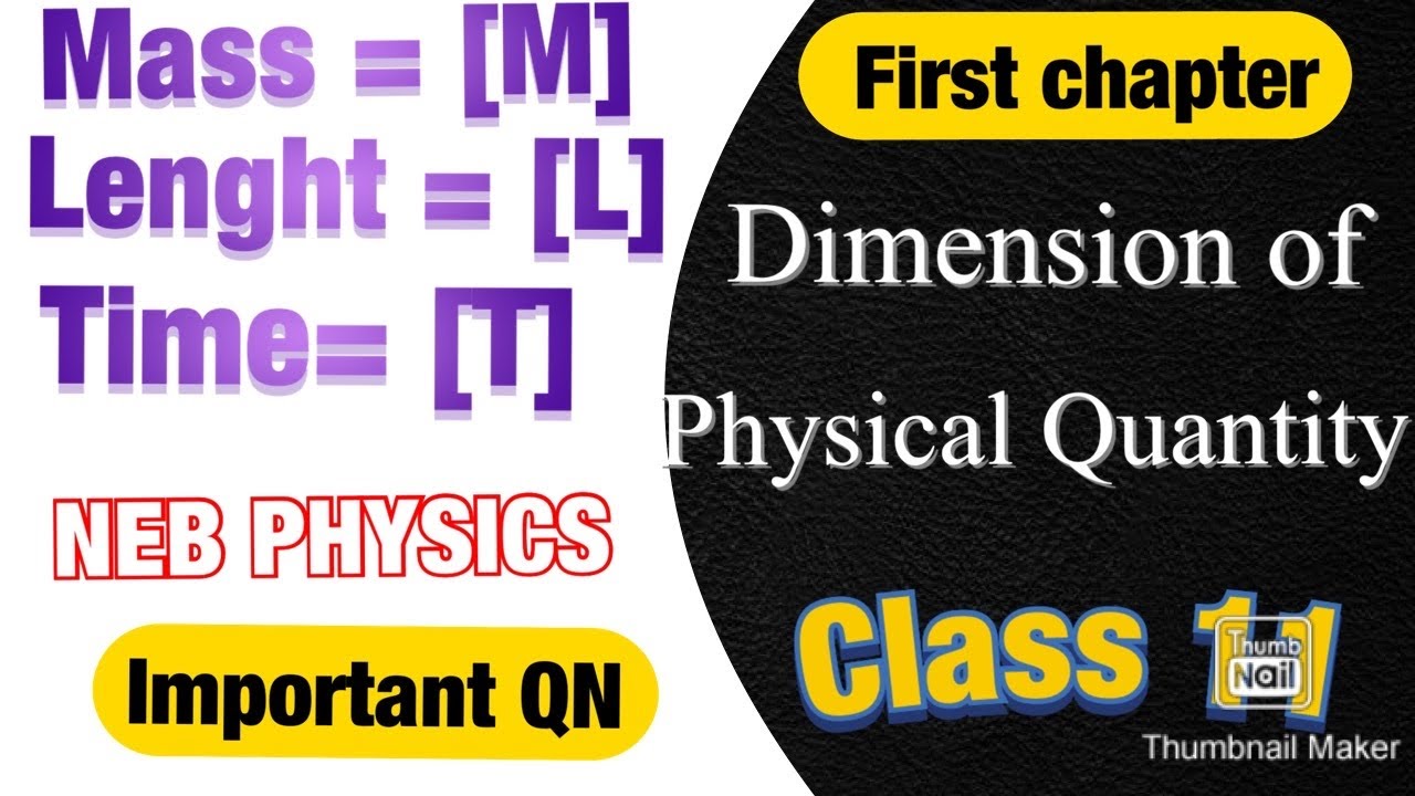 Units and measurements | Class 11 First Chapter | Dimension and it’s ...