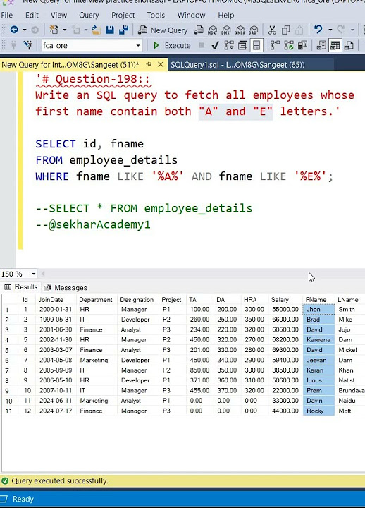 Sql Interview Question 198 Sql Mysql Oracle Interview Shorts 5967